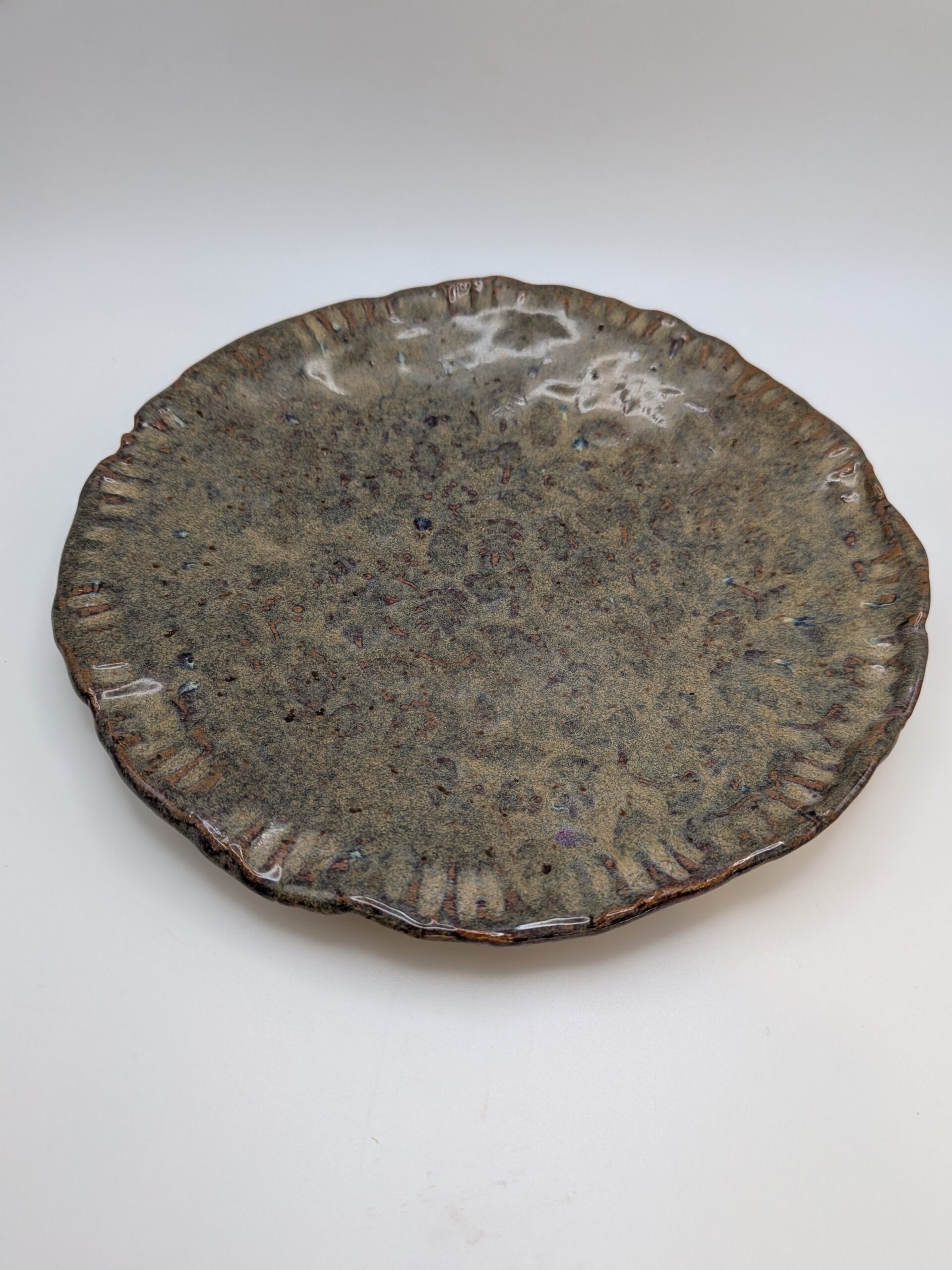 Fall Impressions Plate - Refuge Pottery